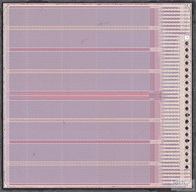 Cypress Semiconductor CY15V104QSN Excelon Ultra 4 Mb F-RAM Memory Floorplan Analysis | TechInsights
